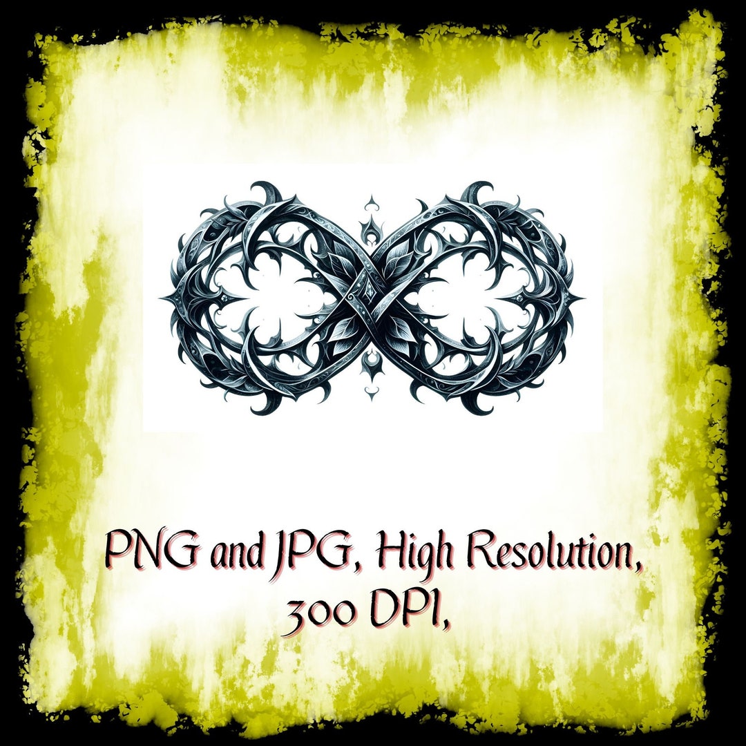 Gothic Infinity Symbol PNG JPG Files, Textured Grunge Clipart ...
