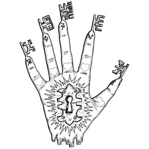 Gothic Style Hand With Keyhole SVG File, Heart Design, Clipart Vector ...