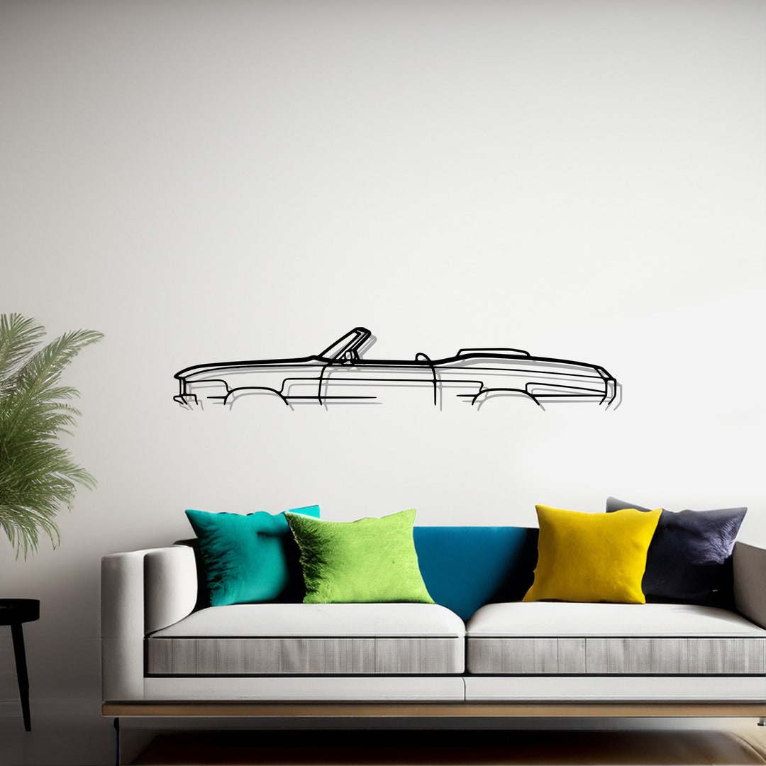 GS 1970 Cabrio Metal Car Silhouette Wall Art, Gift for Car Lovers, Car ...