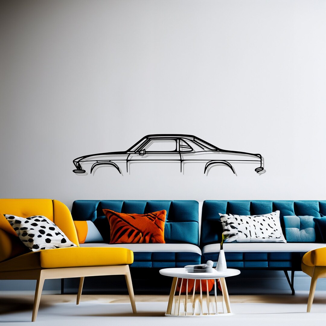 Yenko Stinger 1967 Classic Metal Car Silhouette Wall Art, Gift for Car ...