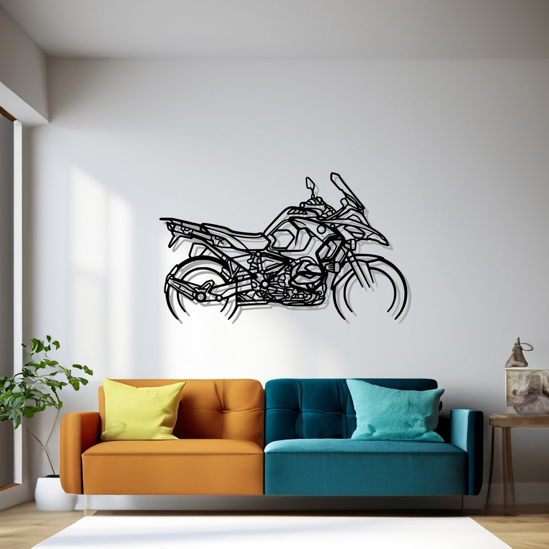 R1250 GSA Metal Motorcycle Silhouette Wall Art, Gift for Motorcycle ...