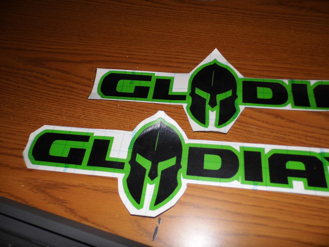Jeep Gladiator Decals Pair 23" Spartan Helmet Vinyl Stickers Hood Style ...