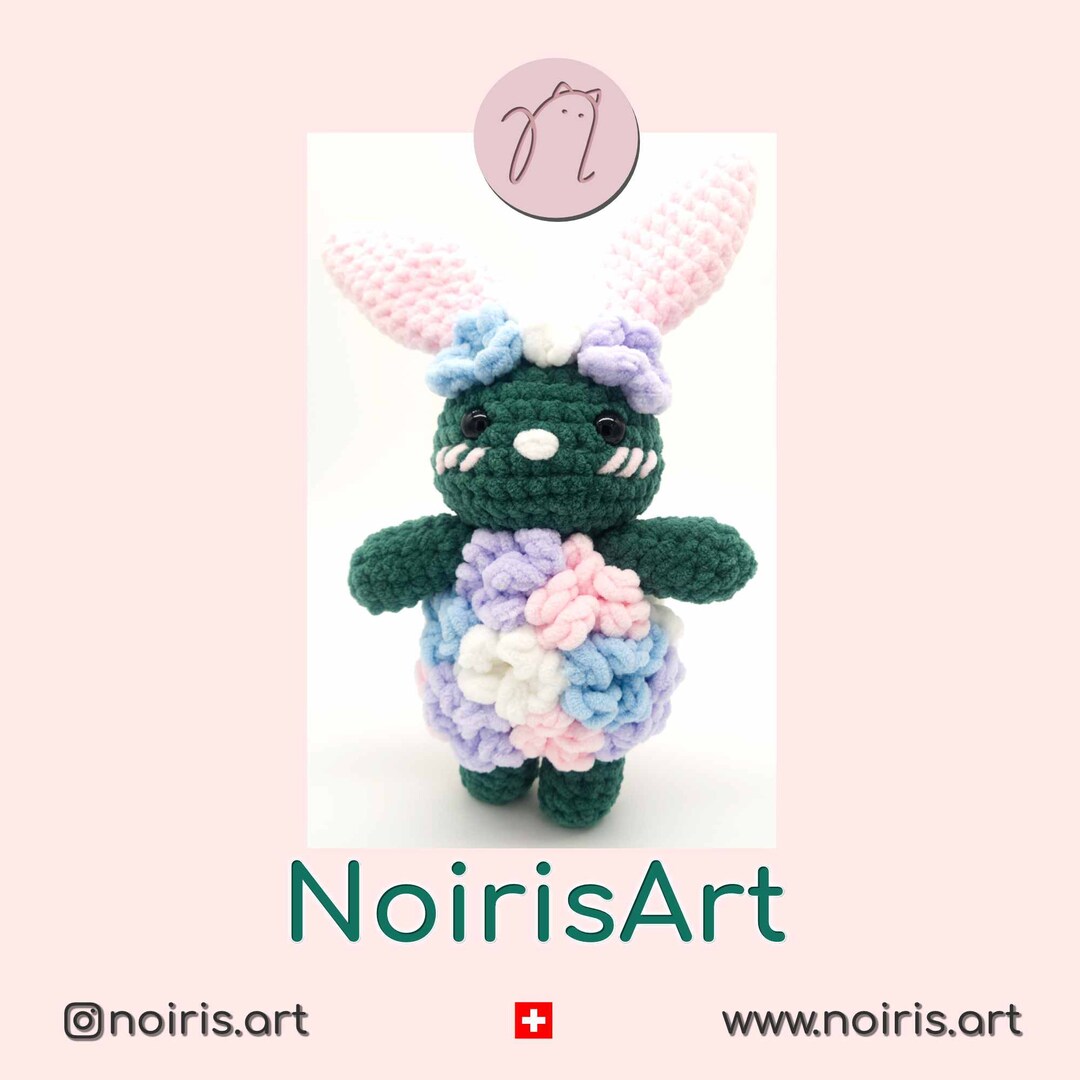 Bunnyhunny Chonky Fullflowerpower Bunny Crochet Amigurumi Plush ...