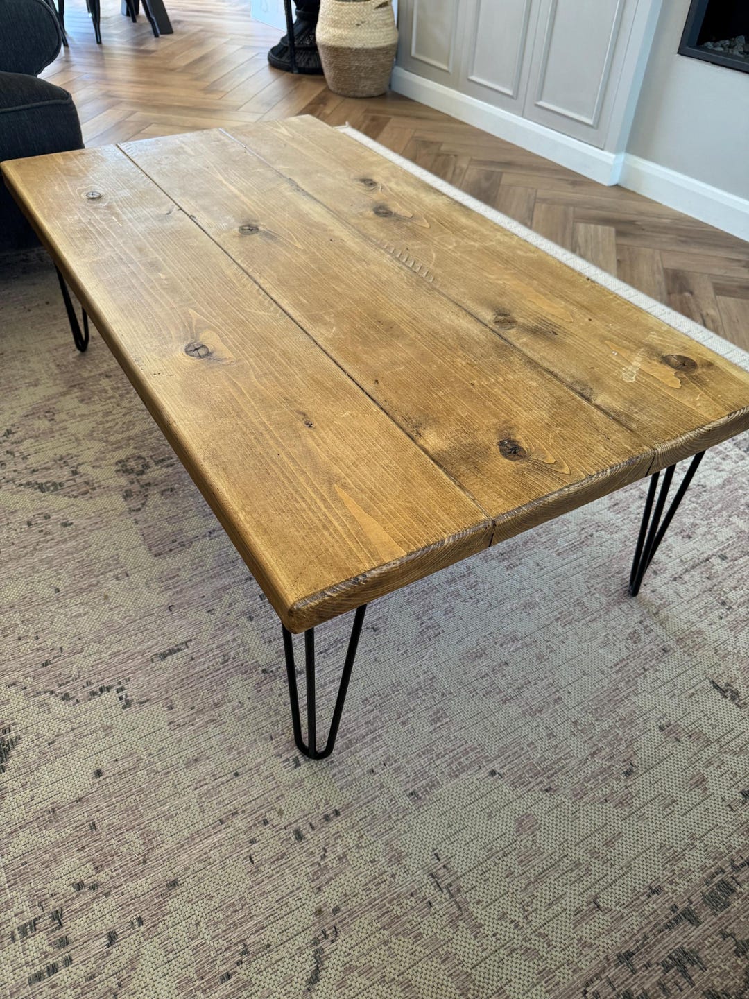 Rustic Scaffold Board Coffee Table With Hairpin Legs - Etsy