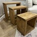 Rustic Wooden Reclaimed Timber Nest of Tables Solid Wood Square Box ...