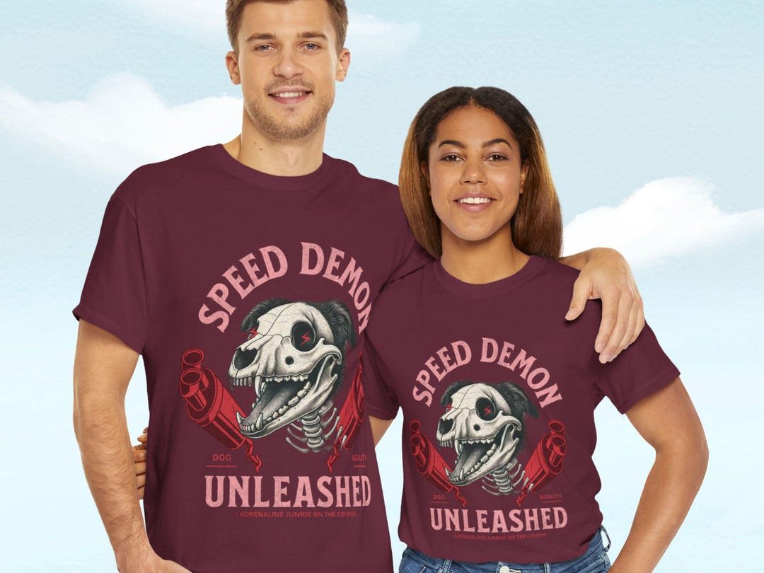 Speed Demon Dog Agility T Shirt, Unisex Tee for Dog Dads & Moms, Fun ...