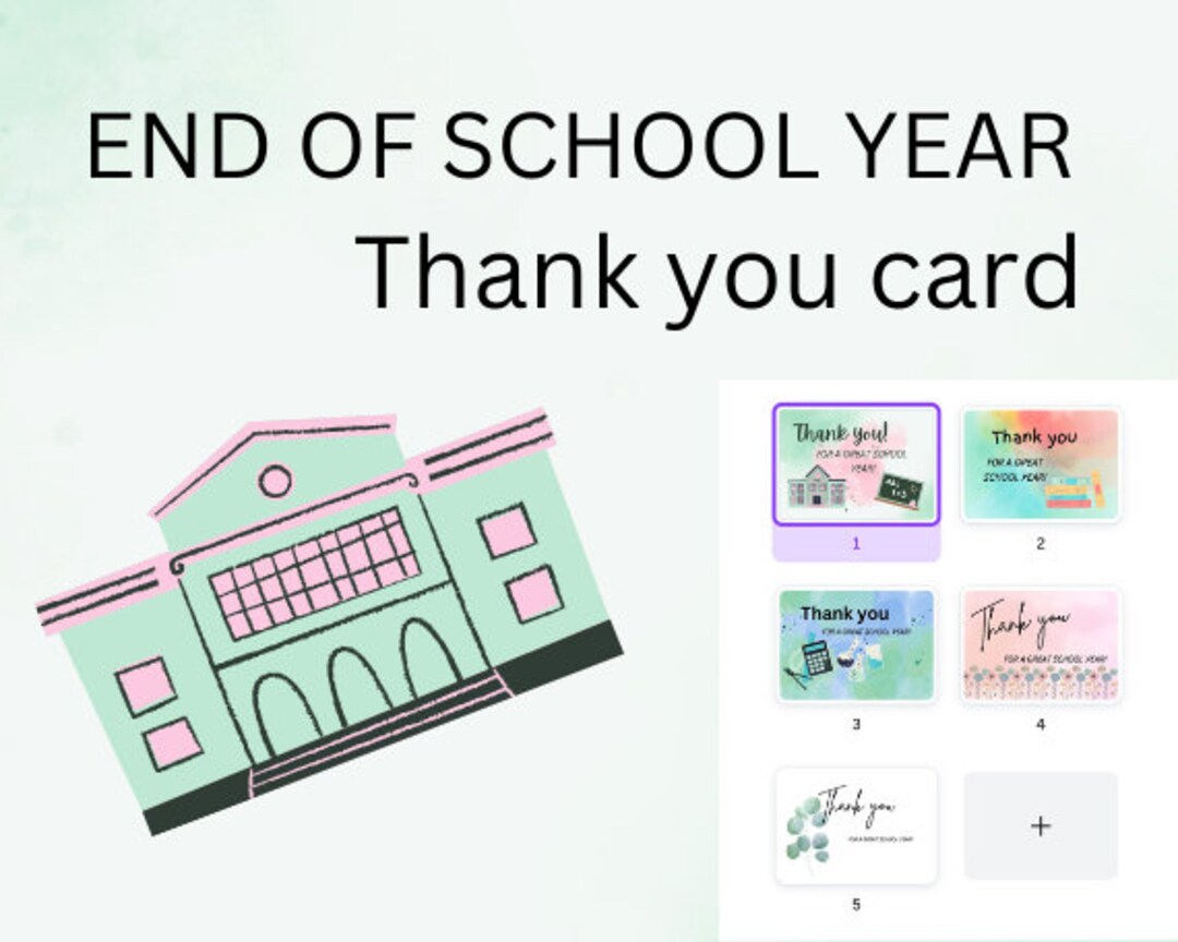 Thank You Cards for End of School Year - Etsy