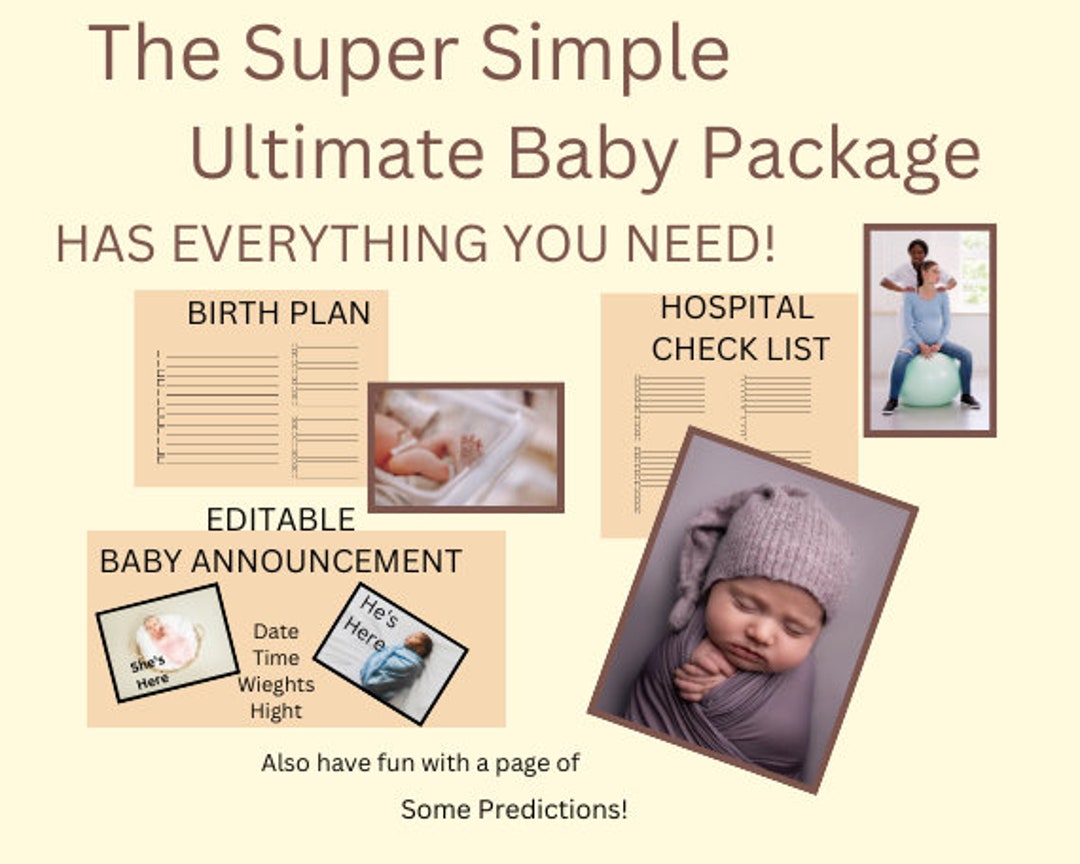 A Simple BABY Guide, Has Everything You Need birth Plan, Hospital ...