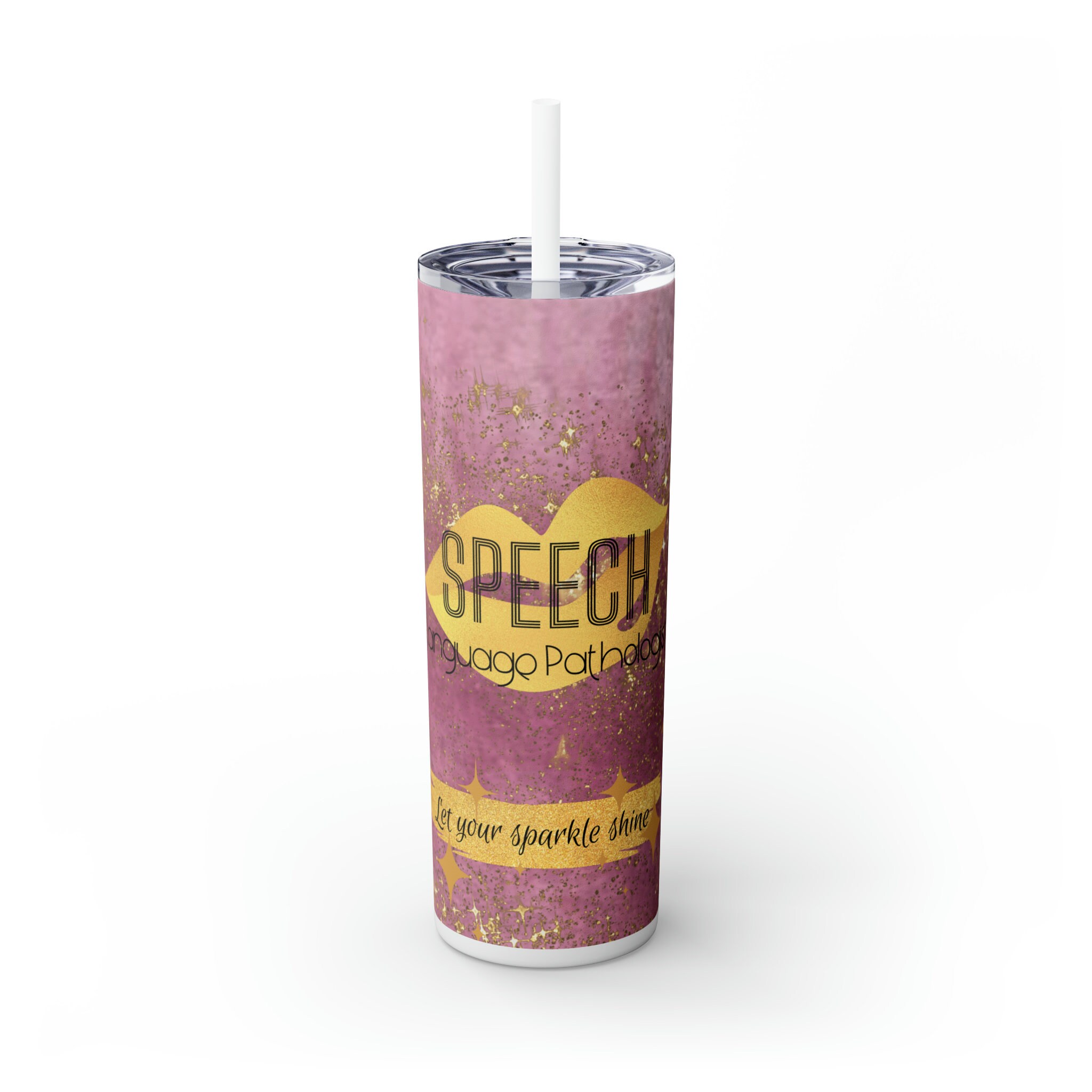 Custom Speech Therapy Tumbler With Straw, Speech Therapist Gift, SLP ...