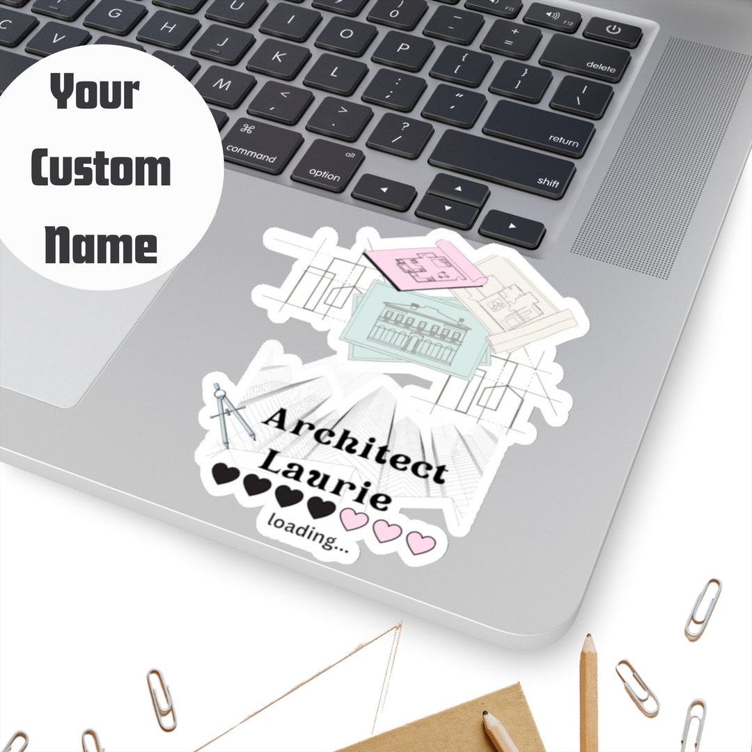 Custom Name Architect Loading Sticker, Personalized Graduation Sticker ...