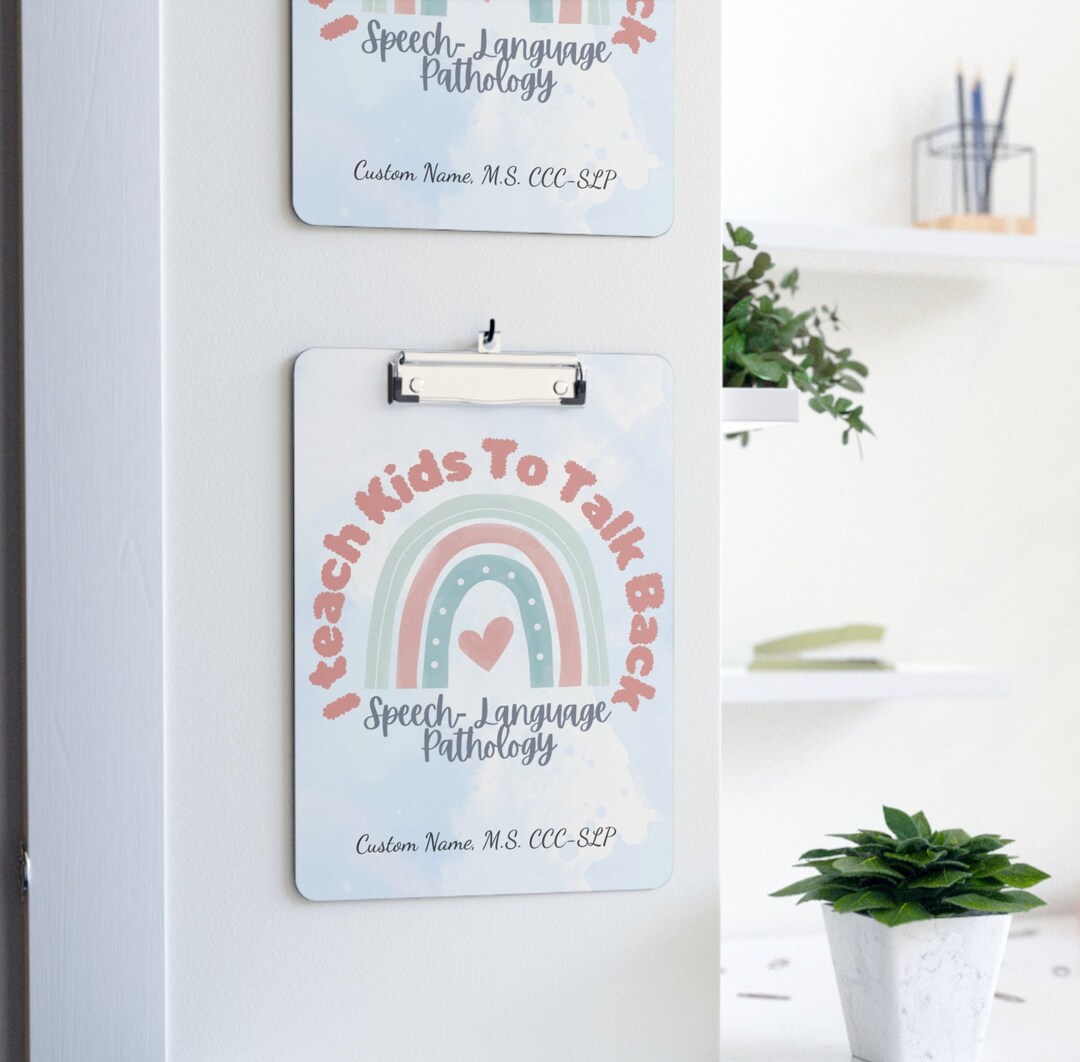 Personalized Speech Therapy Gift, Speech Language Pathologist Clipboard ...