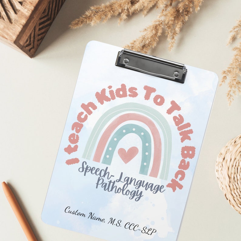 Personalized Speech Therapy Gift, Speech Language Pathologist Clipboard ...