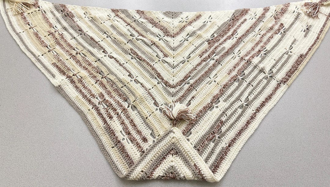 Crochet Dragon Fly Shawl: Women's Boho Granny Square Cape, Fall Crochet ...