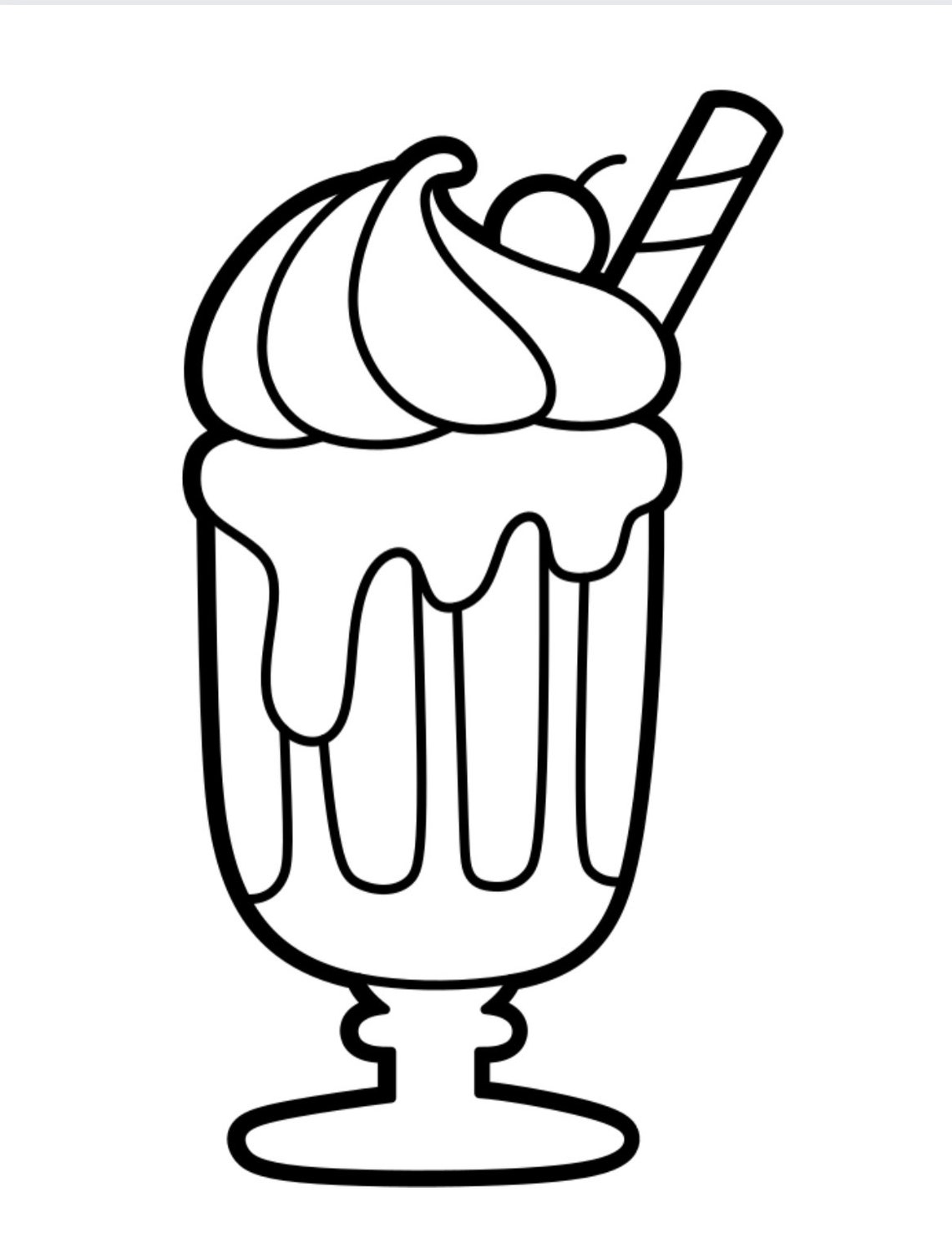 Large Bold & Fun Sweet Treat Coloring Print Outs - Etsy