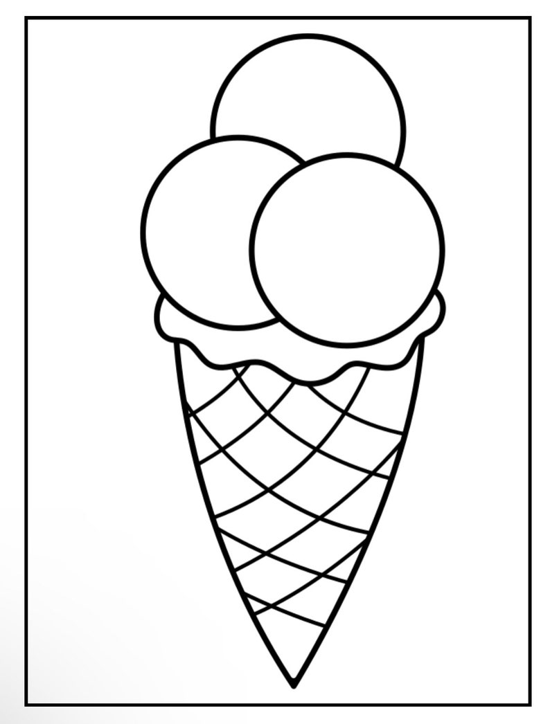 Large Food Printable Coloring Sheets Easy and Bold Craft Cut Outs - Etsy