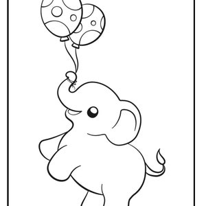 Elephant Print Out Coloring Pages - Etsy UK