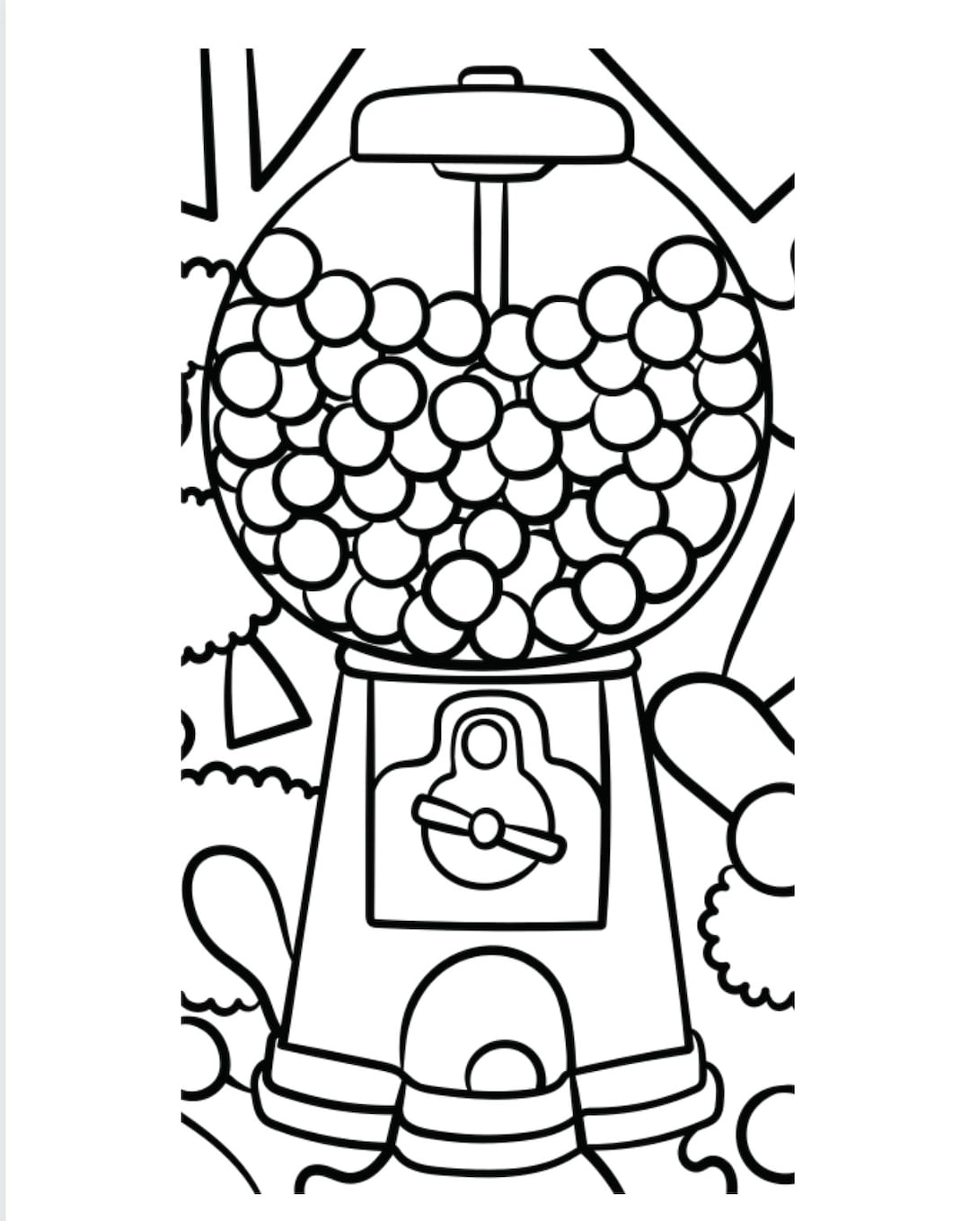Large Bold & Fun Sweet Treat Coloring Print Outs - Etsy