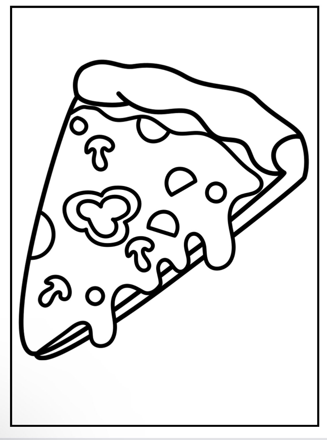 Large Food Printable Coloring Sheets Easy and Bold Craft Cut Outs - Etsy