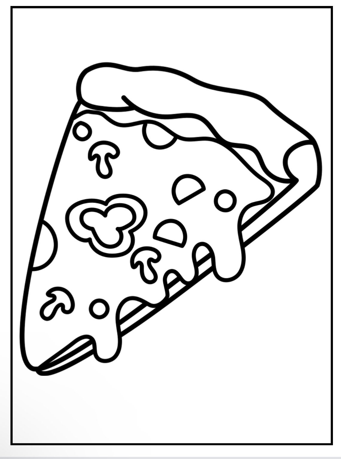 Large Food Printable Coloring Sheets Easy and Bold Craft Cut Outs - Etsy