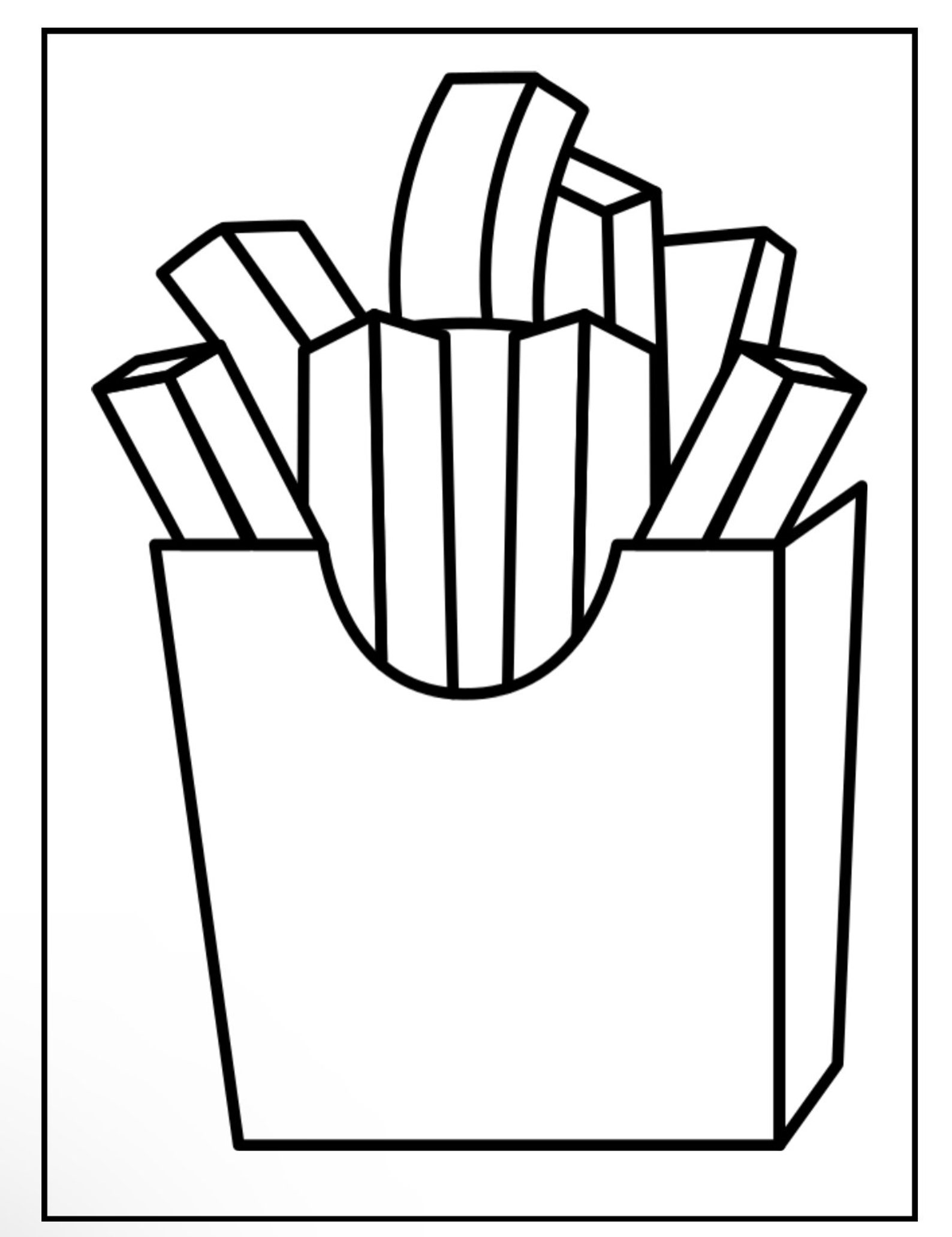 Large Food Printable Coloring Sheets Easy and Bold Craft Cut Outs - Etsy