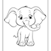 Elephant Print Out Coloring Pages - Etsy UK