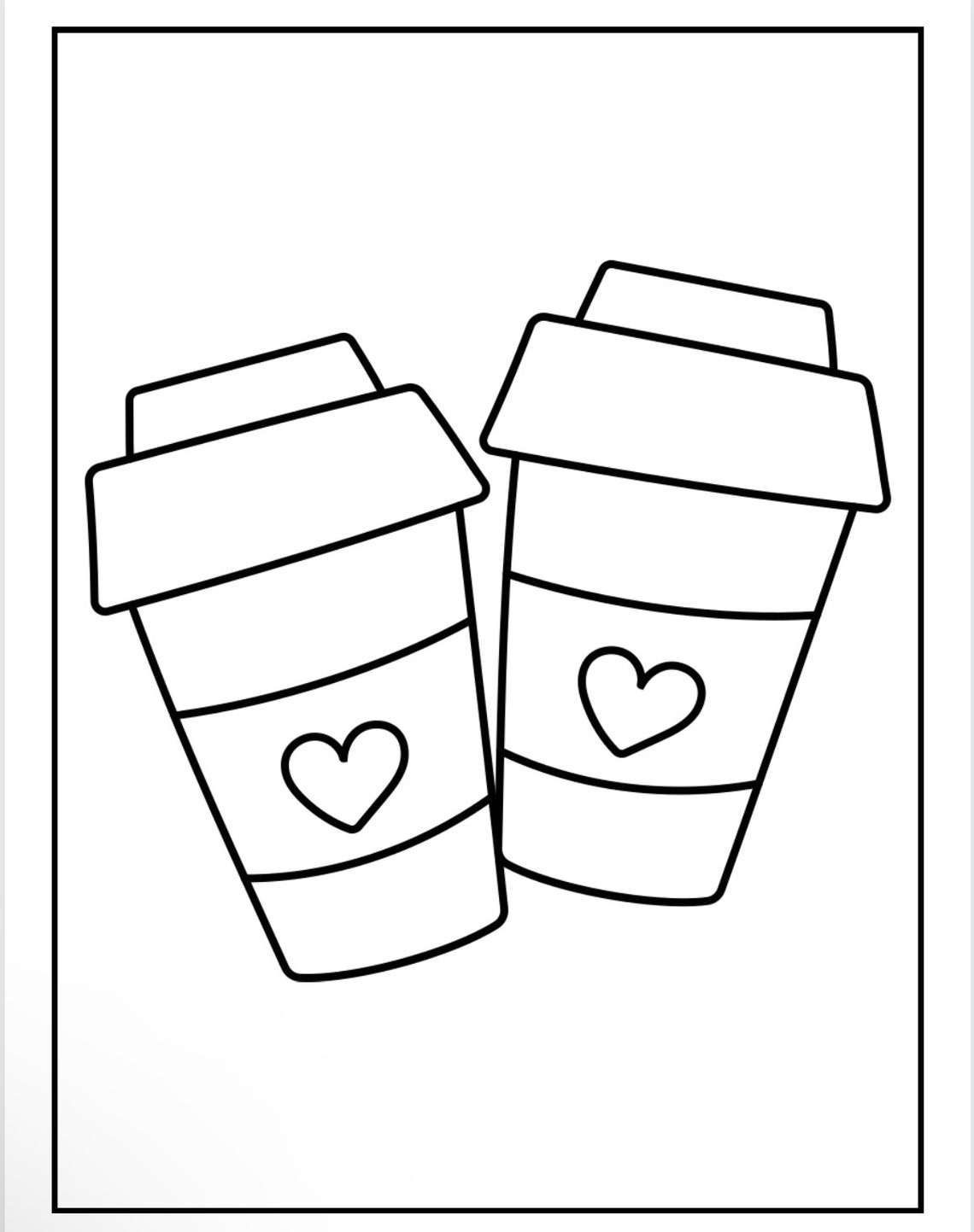 Large Food Printable Coloring Sheets Easy and Bold Craft Cut Outs - Etsy