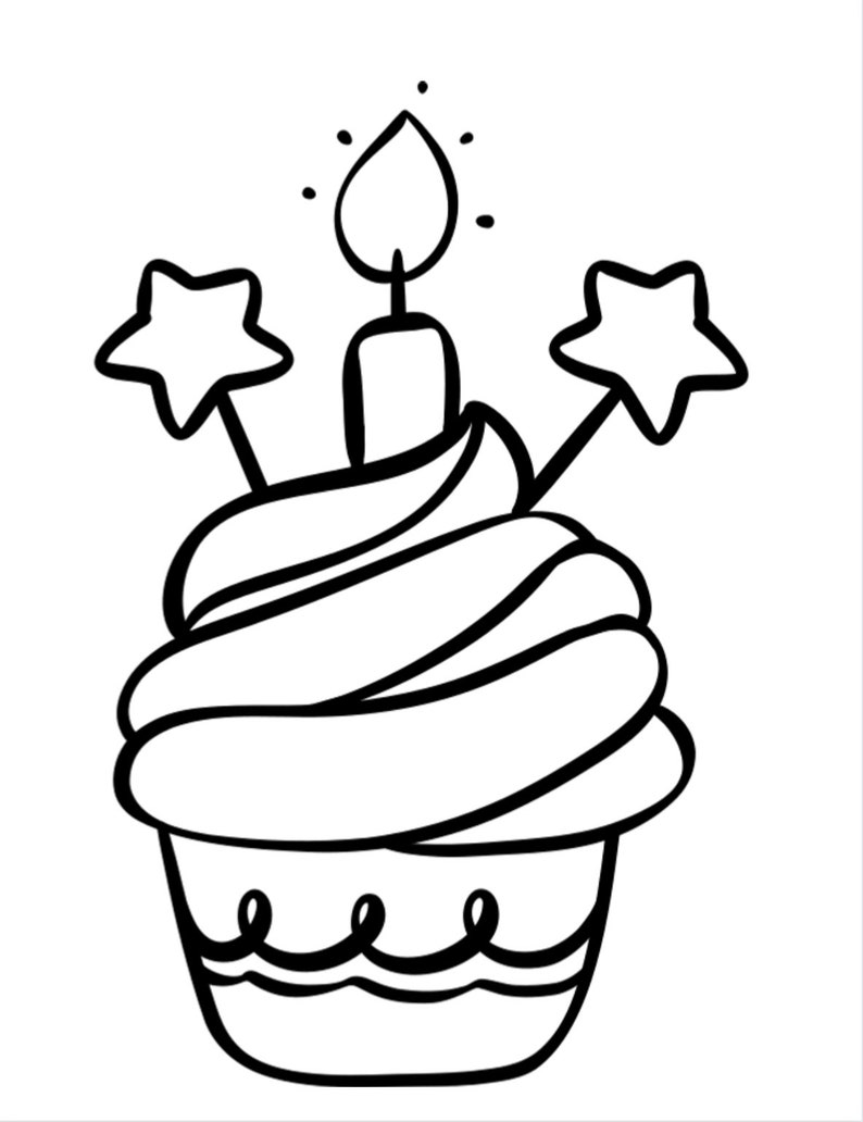 Large Bold & Fun Sweet Treat Coloring Print Outs - Etsy