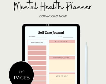Mental Health Planner - Etsy