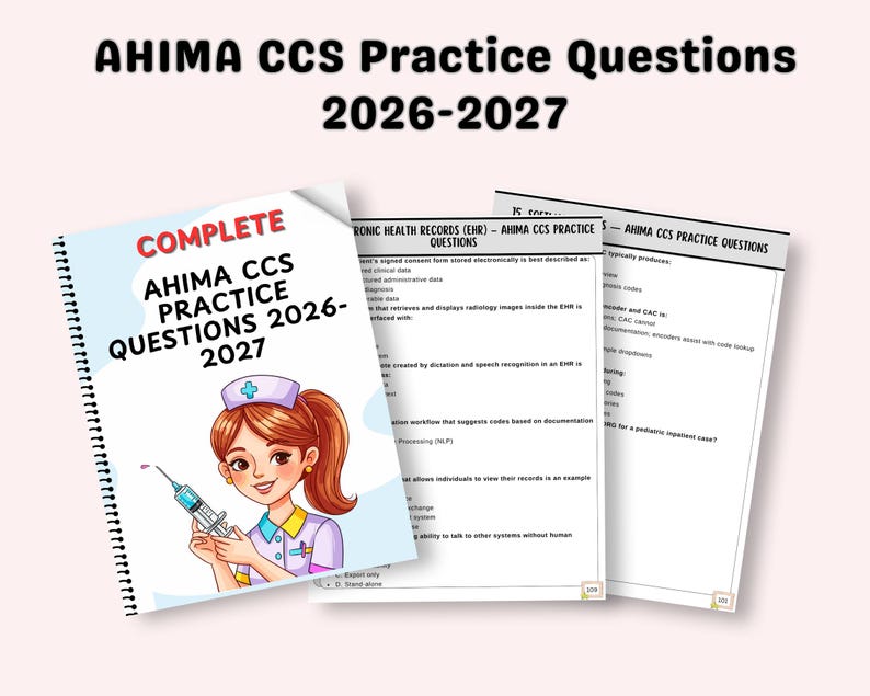 AHIMA CCS Exam Practice Questions 2026-2027 | Coding Study Guide ...