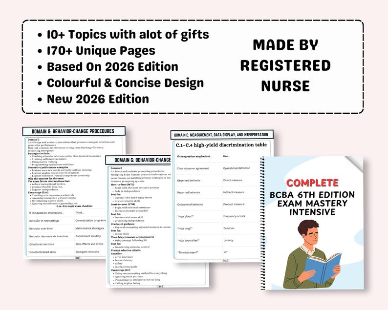 BCBA Exam Study Guide 6th Edition – Complete Task List (digital ...