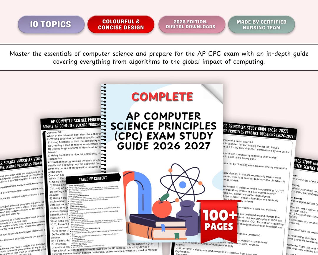 AP Computer Science Principles Exam Prep – Study Guide 2025-2026 ...