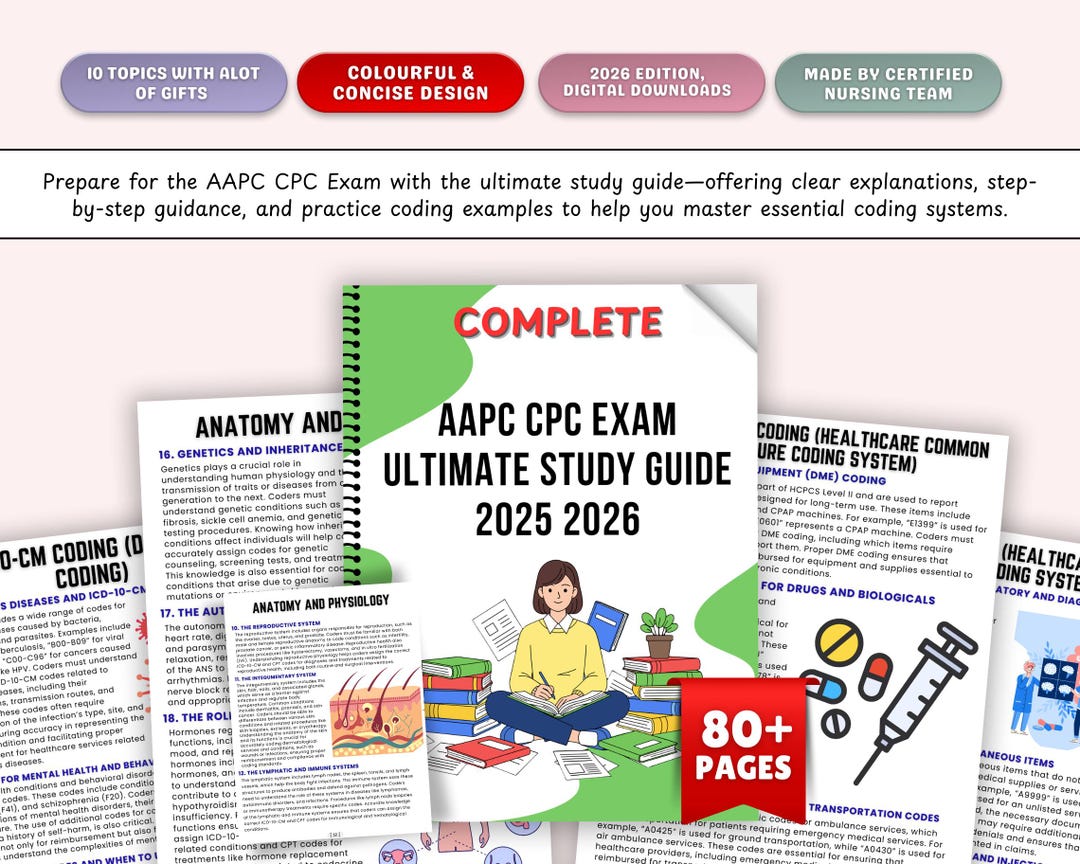 AAPC CPC Exam Ultimate Study Guide 2025 2026 - Etsy