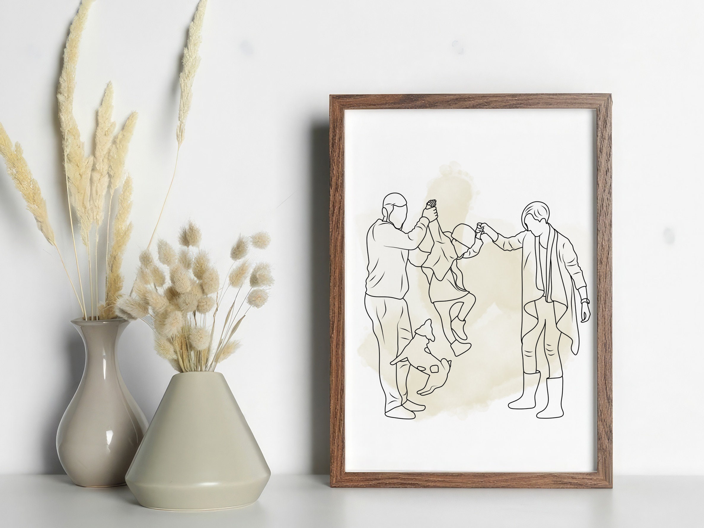 Single Line Drawings, Custom Family Portraits, Personalized Anniversary ...