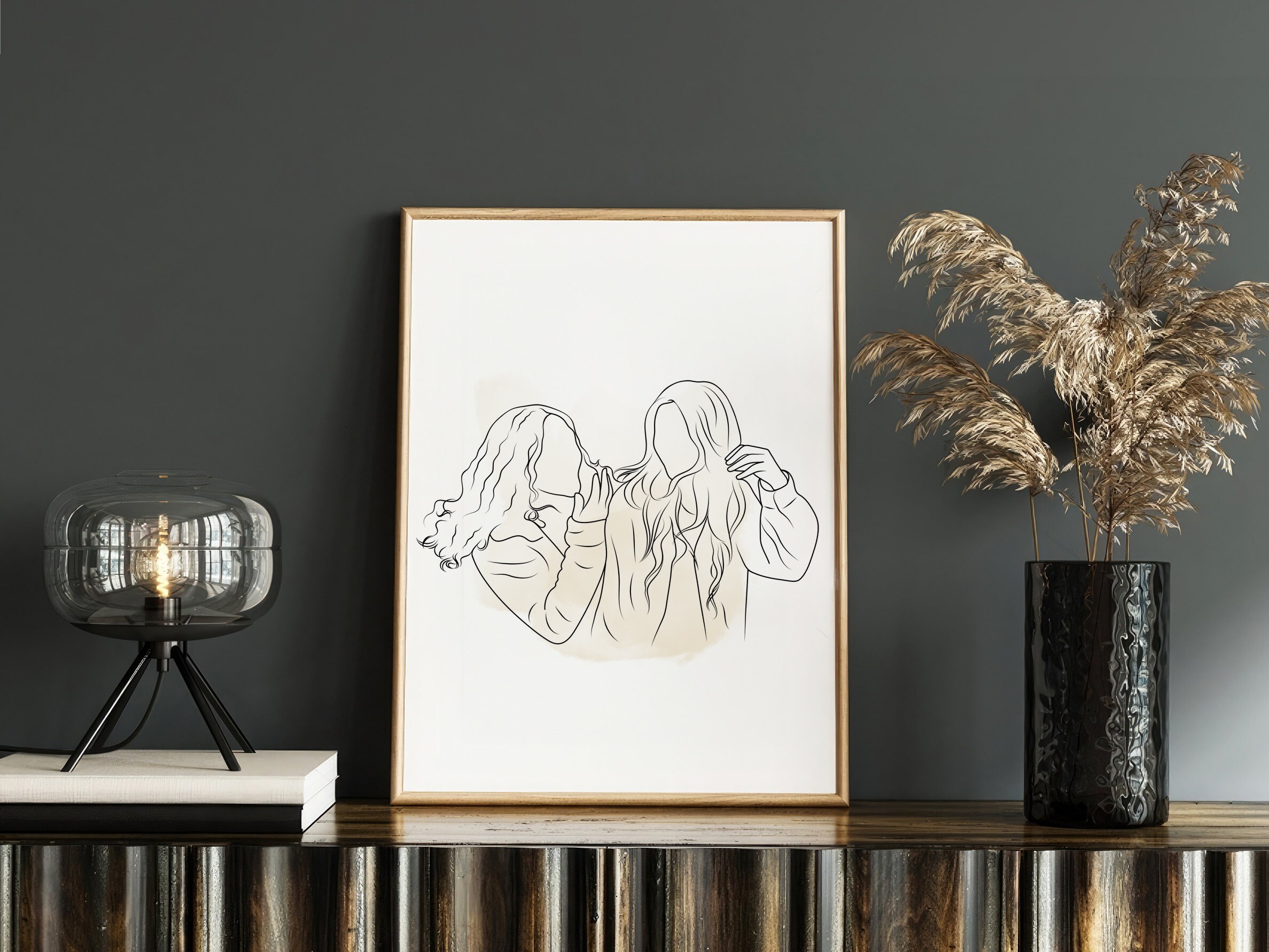 Single Line Drawings, Custom Family Portraits, Personalized Anniversary ...