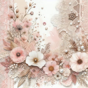 Blush Pink Collage: Clip Art 10 High Res Watercolor Jpgs for Junk ...