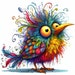 Frazzled Bird Clip Art 10 High Res Watercolor Jpgs for Junk Journaling ...