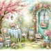 Shabby Chic Spring Garden Clip Art Kit 10 High Res Watercolor Jpgs for ...