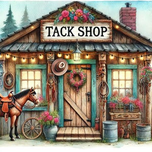 Tack Shop 10 High Res Watercolor Jpgs Junk Journaling, Scrapbooking ...