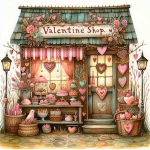 Valentine Shop: Clip Art 10 High Res Watercolor Jpegs Junk Journaling ...