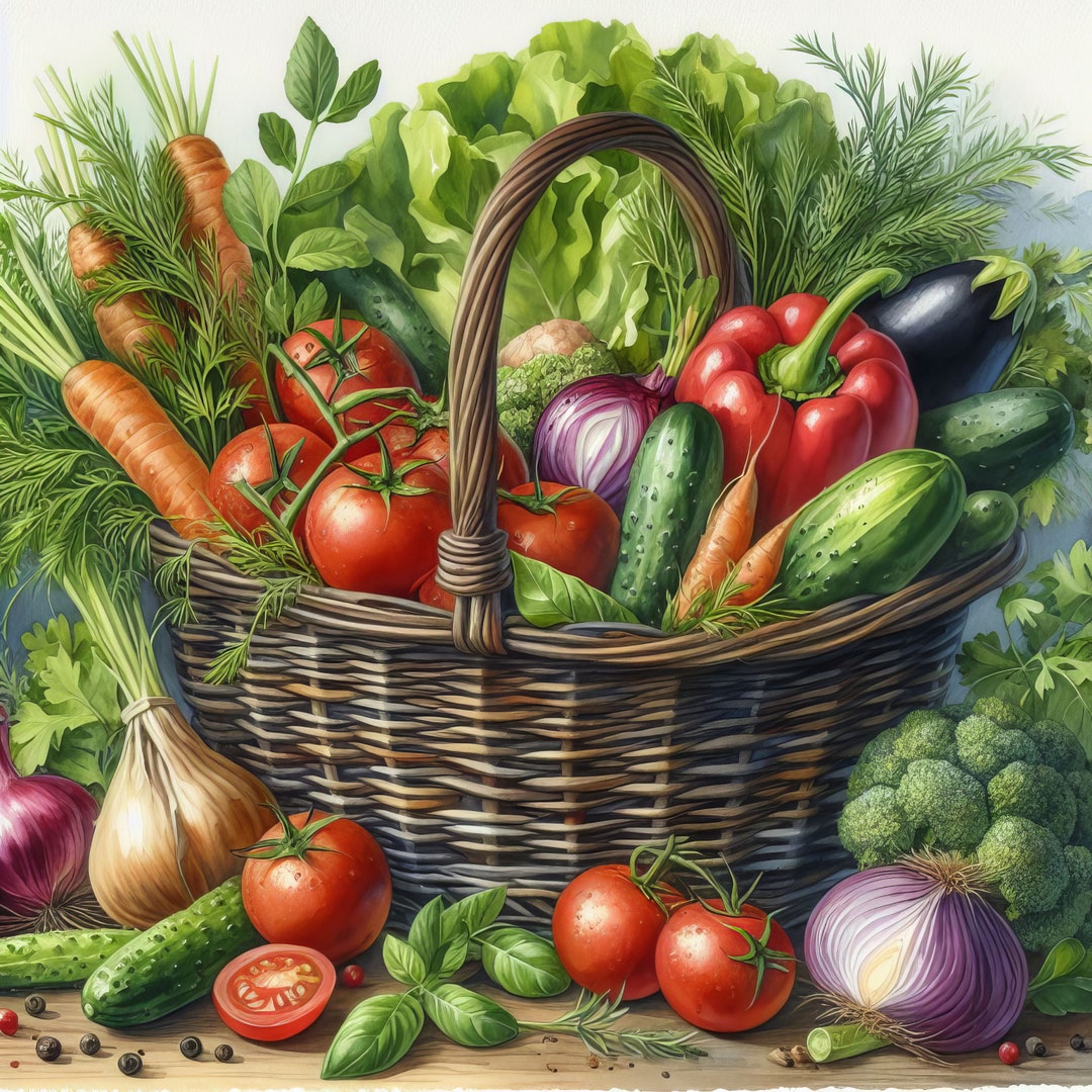 Summer Harvest: Clip Art 10 High Res Watercolor Jpgs for Junk ...