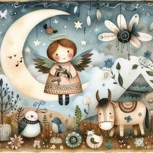 Whimsical Angel: Clip Art 10 High Res Watercolor Jpgs for Junk ...