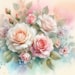 Pastel Roses Clip Art 10 High Res Watercolor Jpgs for Junk Journaling ...