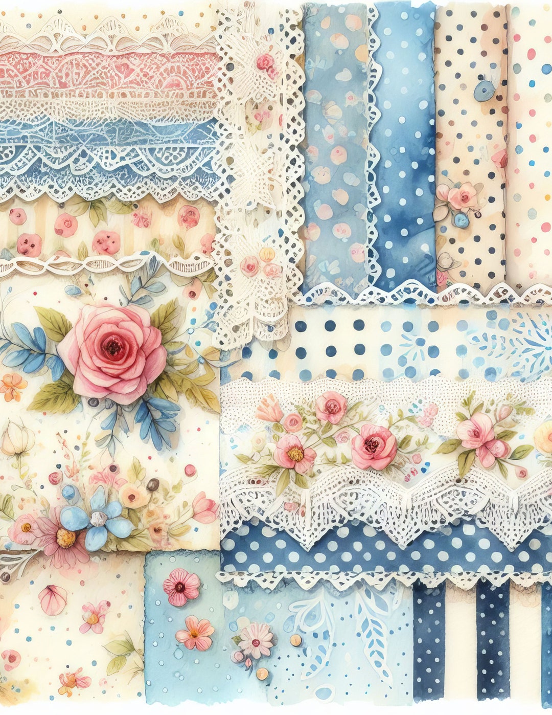 Calico Paper Clip Art Bundle 10 High Res Watercolor Jpgs for Junk ...