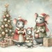 Christmas Mice Family: Clip Art 10 High Res Watercolor Jpgs Junk ...