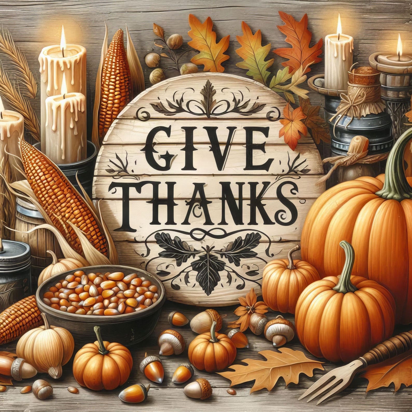 Give Thanks Clip Art Bundle 10 High Res Watercolor Jpgs for Junk ...