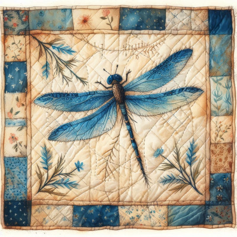 Dragonfly Quilt Pattern - Etsy