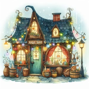 Magic Shop: Clip Art, 10 High Res Watercolor Jpgs, Junk Journaling ...