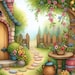 Fantasy Garden Path Clipart Bundle 10 High Res Watercolor Jpgs for Junk ...
