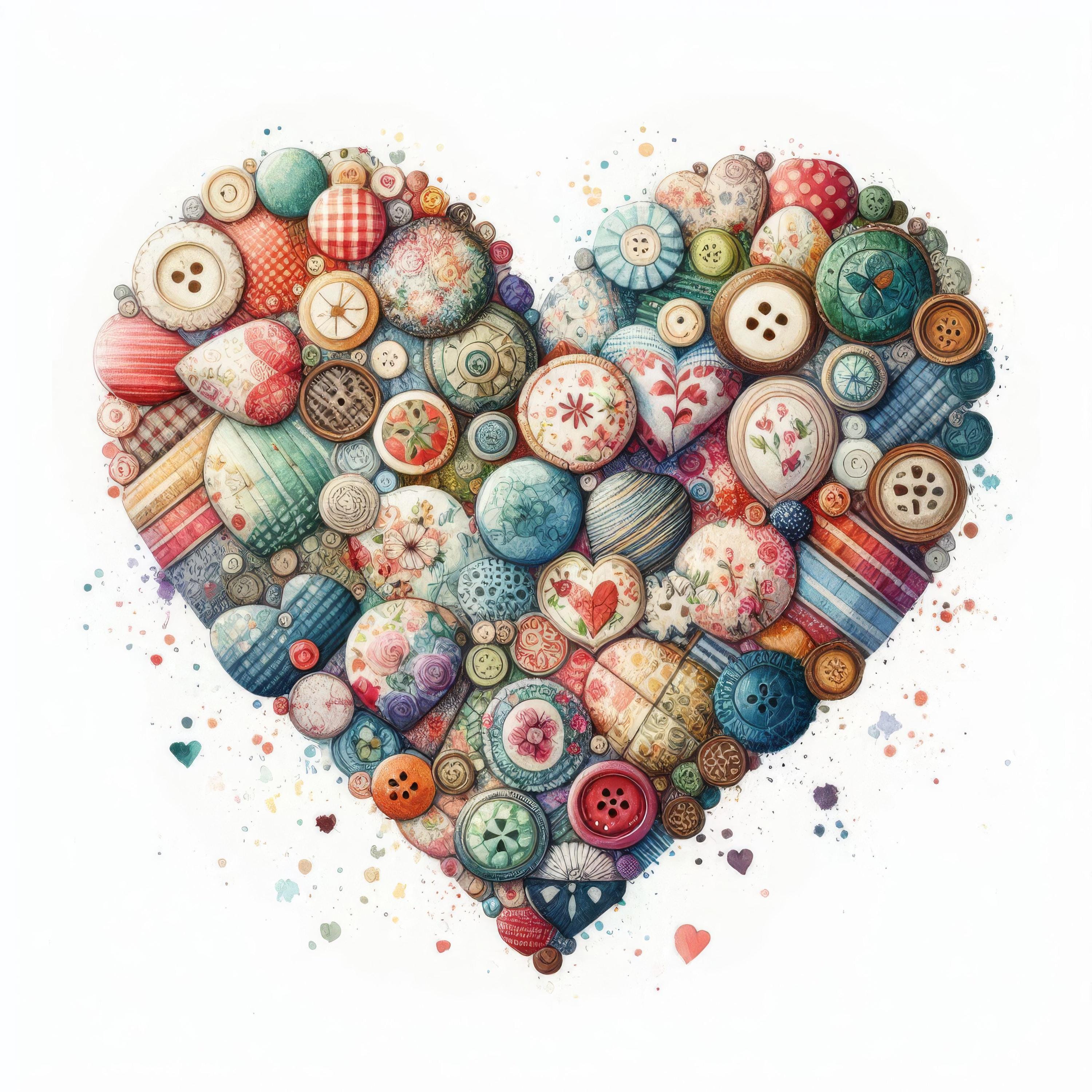 Unique Hearts 10 High Res Watercolor Jpgs Junk Journaling, Card Making ...