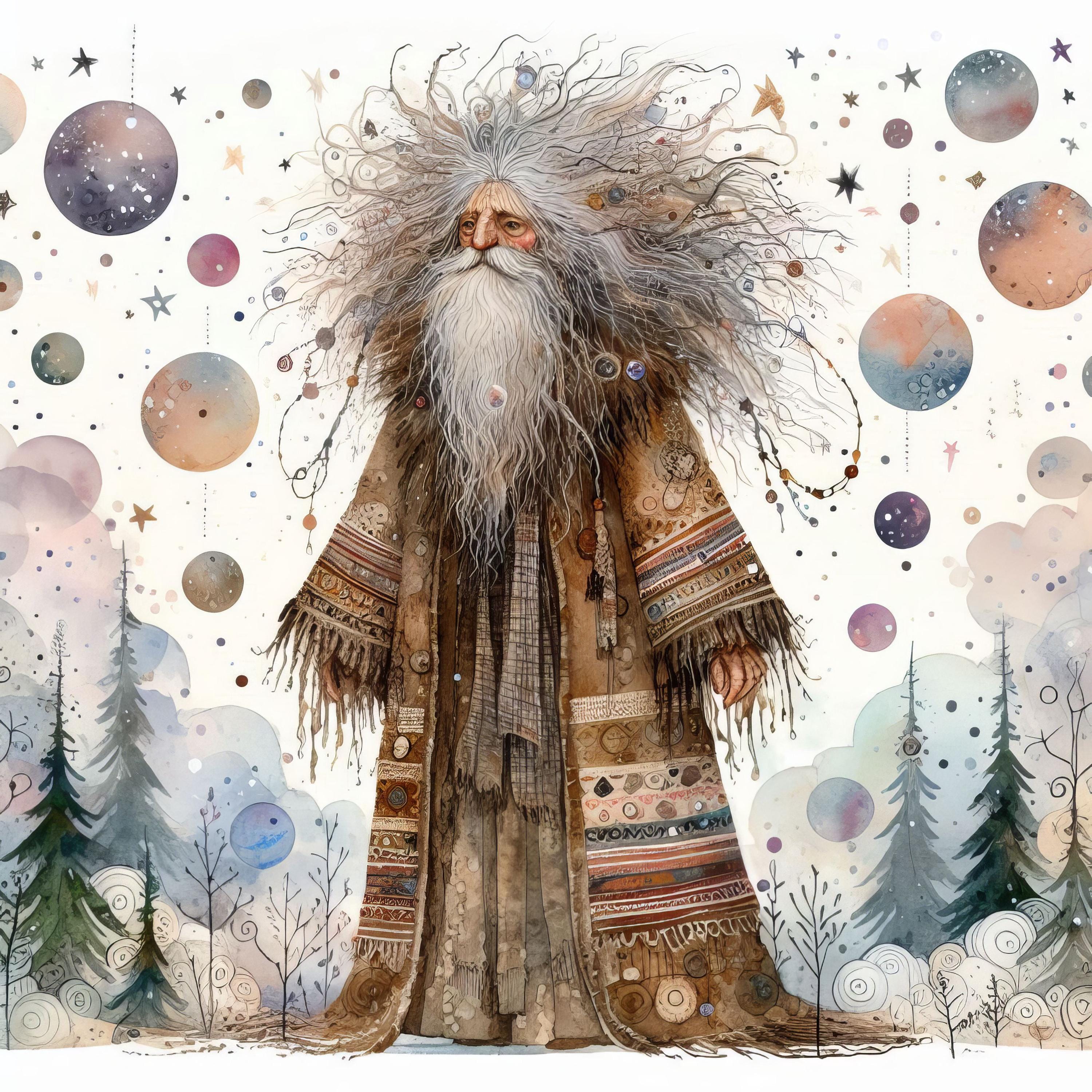 Forest Wizard: Clip Art, 10 High Res Watercolor Jpgs, Junk Journaling ...